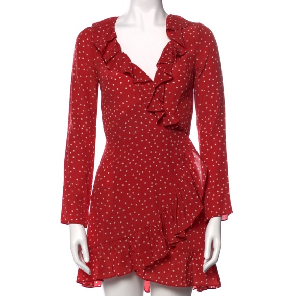 Realisation Par | Dresses | Realization Par Red Star Silk Mini Wrap ...